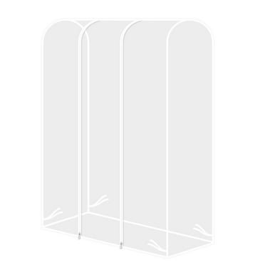 Sorbus Garment Rack Cover - 6 Ft Transparent Clothes Rail Cover ...