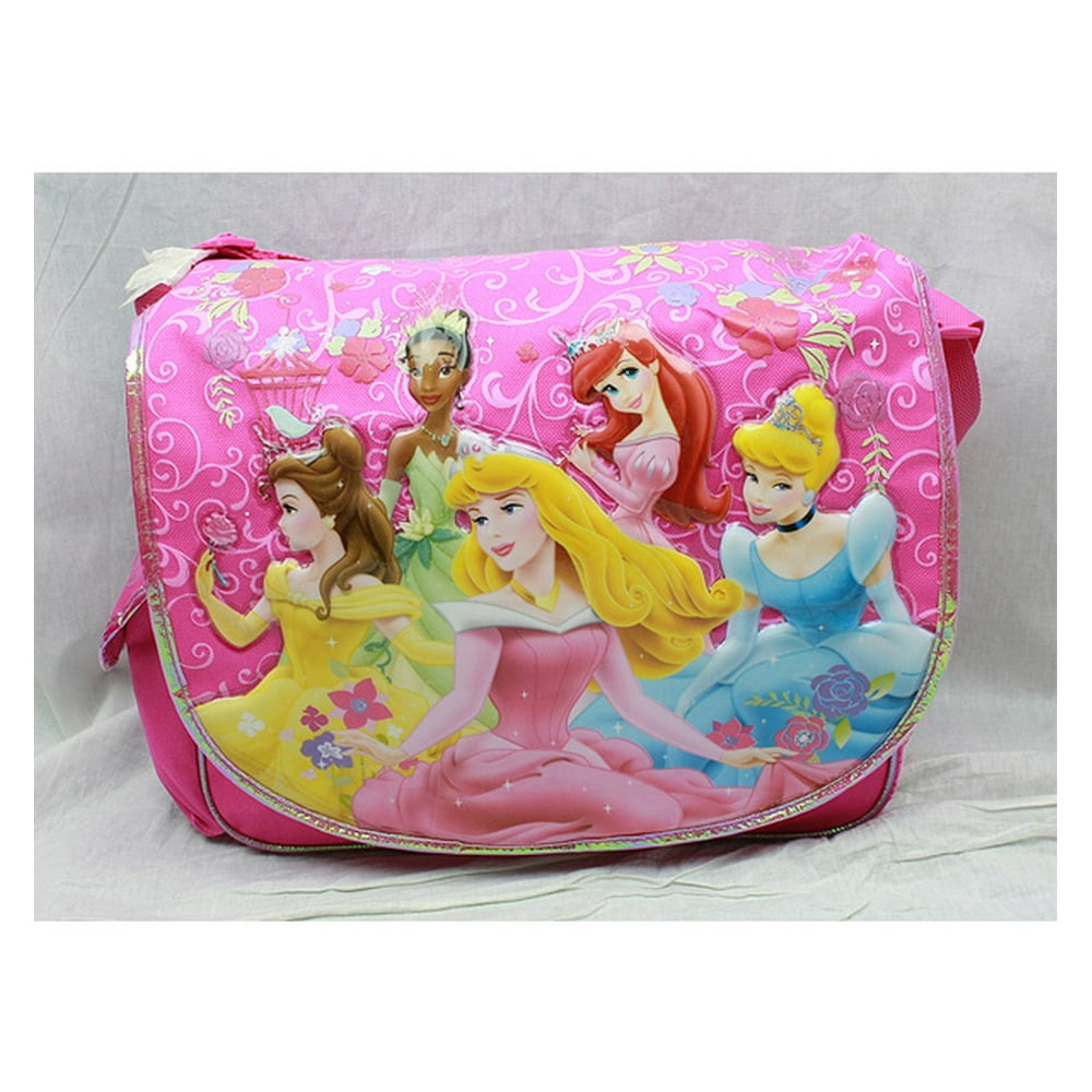 Messenger Bag - Disney - Princess - Swirl 5 Princess New School Book ...