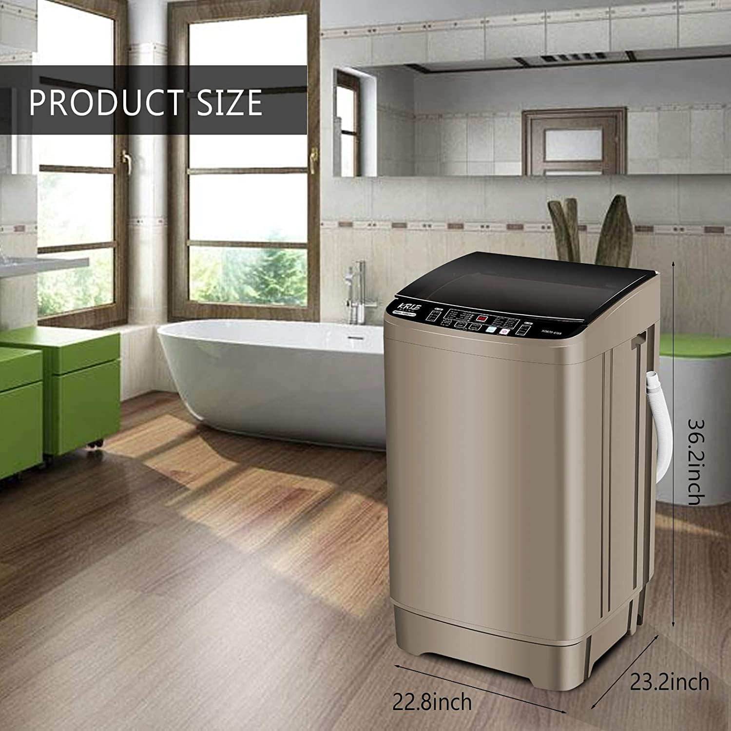 Buy Full-Automatic Washing Machine 15.6 lbs Krib Bling Portable Compact ...