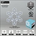 Kringle Traditions 20” LED Christmas Snowflake String Lights, Mini Xmas ...