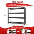 Shuntong Atlas 77‚Äù 4-Tier Steel Shelf, 10000lbs Load, Adjustable ...