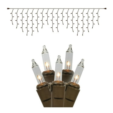 Vickerman 70 Green Twinkle M5 LED Icicle Light on White Wire, 9 ...