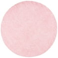 SAFAVIEH Primo Mason Solid Shag Area Rug, Light Pink, 4' x 4' Square ...
