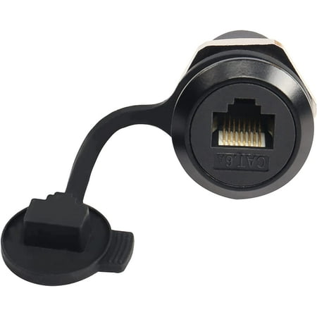 RJ45 Shielded Panel Mount Coupler, Cat6A Female to Female Pass Through ...