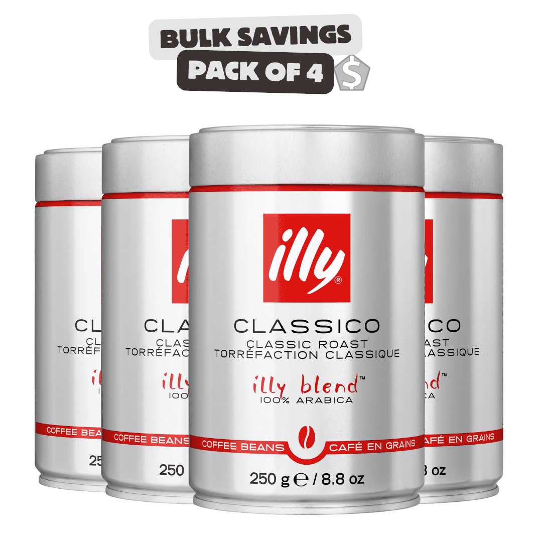 Pack of 4 - Illy Classico Whole Bean Coffee Medium Roast Classic Roast ...