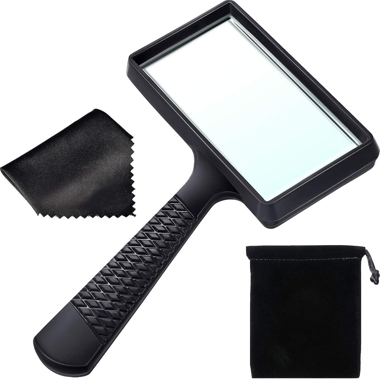 5X Portable Magnifying Glass, 3.77 x 1.89 Inch Rectangular Magnifying ...
