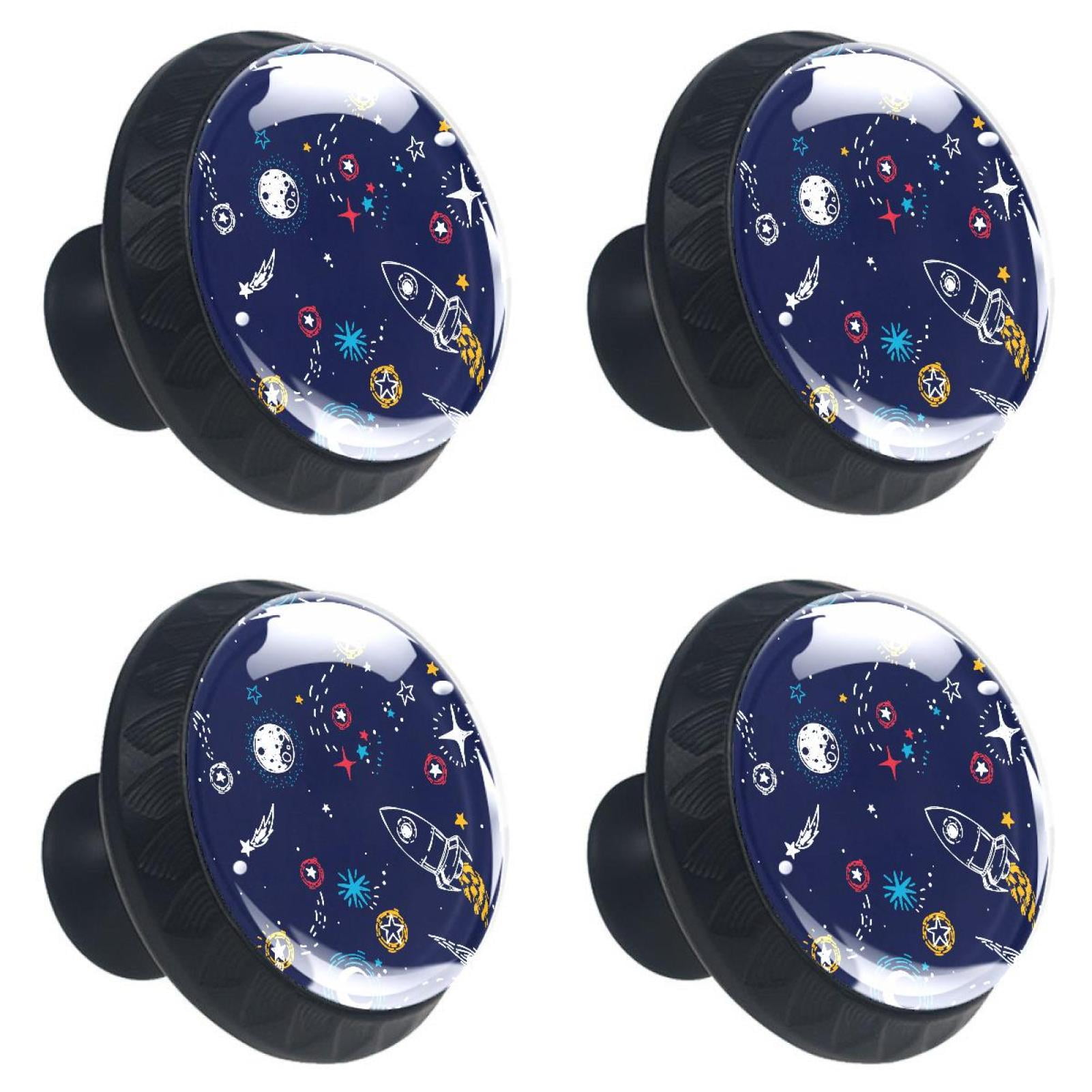4 Pcs Space Stars Rocket Planets Knobs for Kitchen Cabinet Cupboard ...
