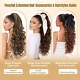 24 Inch Claw Clip Ponytail Extension, Long Curly Wavy Pony tails Hair ...