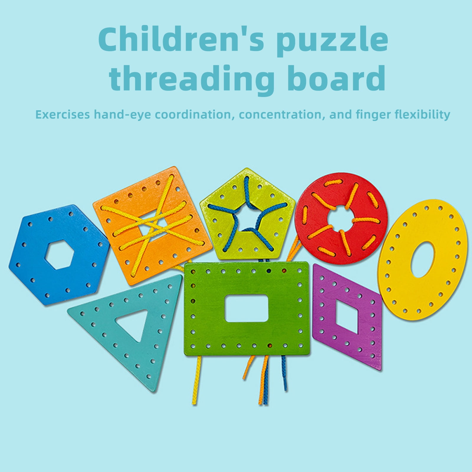 Click here for Visland 8pcs/Set Kids Geometric Shape Threading To... prices