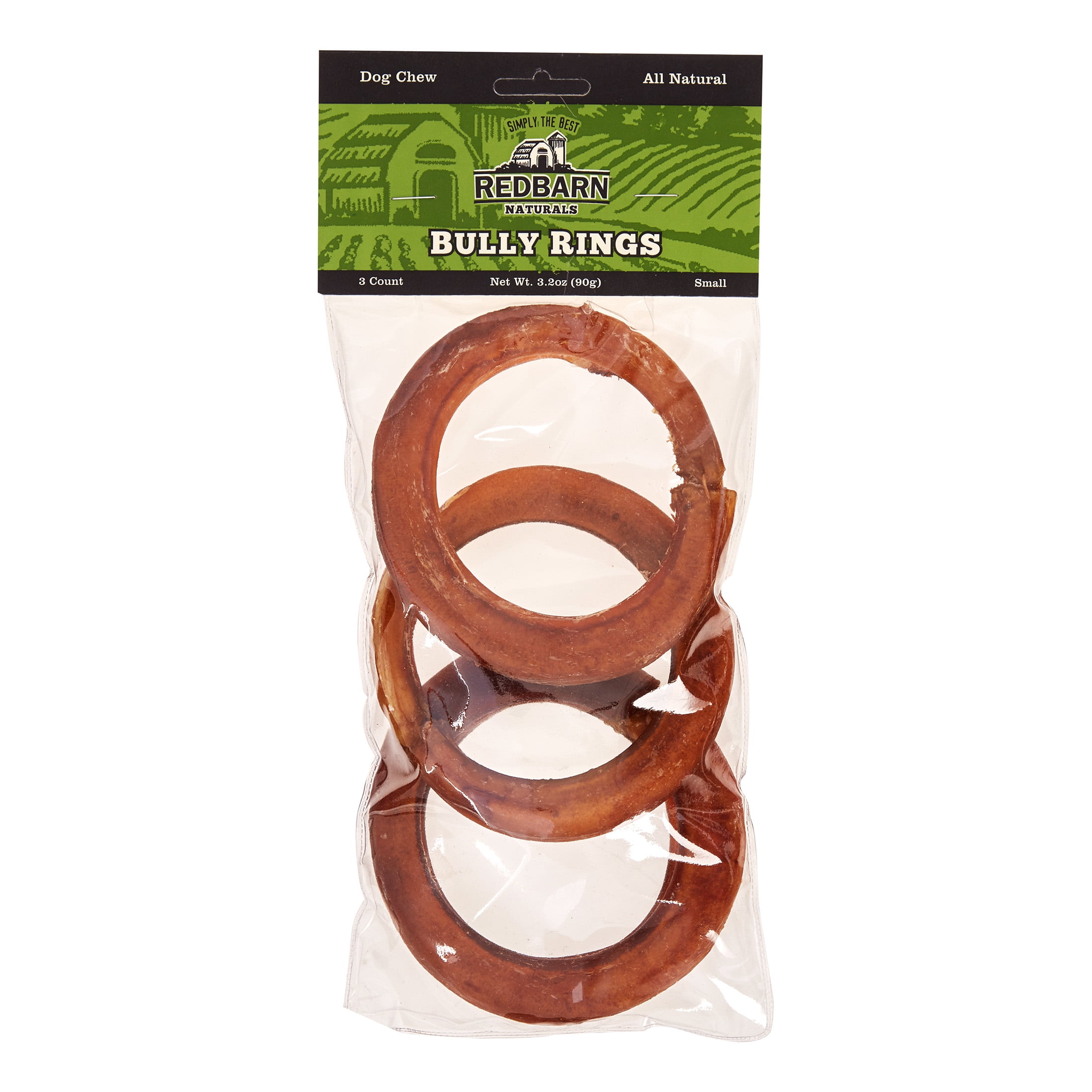 Redbarn 4" Bully Ring Chews Dog Treat, 3 Ct - Walmart.com