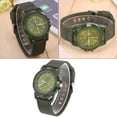 M Buder Men's Electronic Analog Wrist Watch Round Nylon Strap Military ...