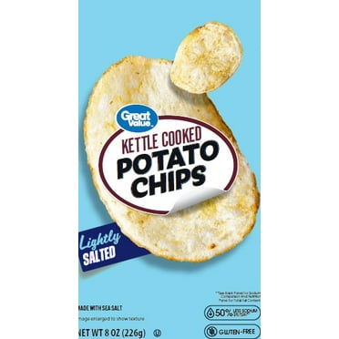 Great Value Kettle Cooked Jalapeno Flavored Potato Chips, 8 oz ...