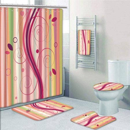 EREHome Abstract Vertical Lines in Various Tone with Swirled Stripes ...