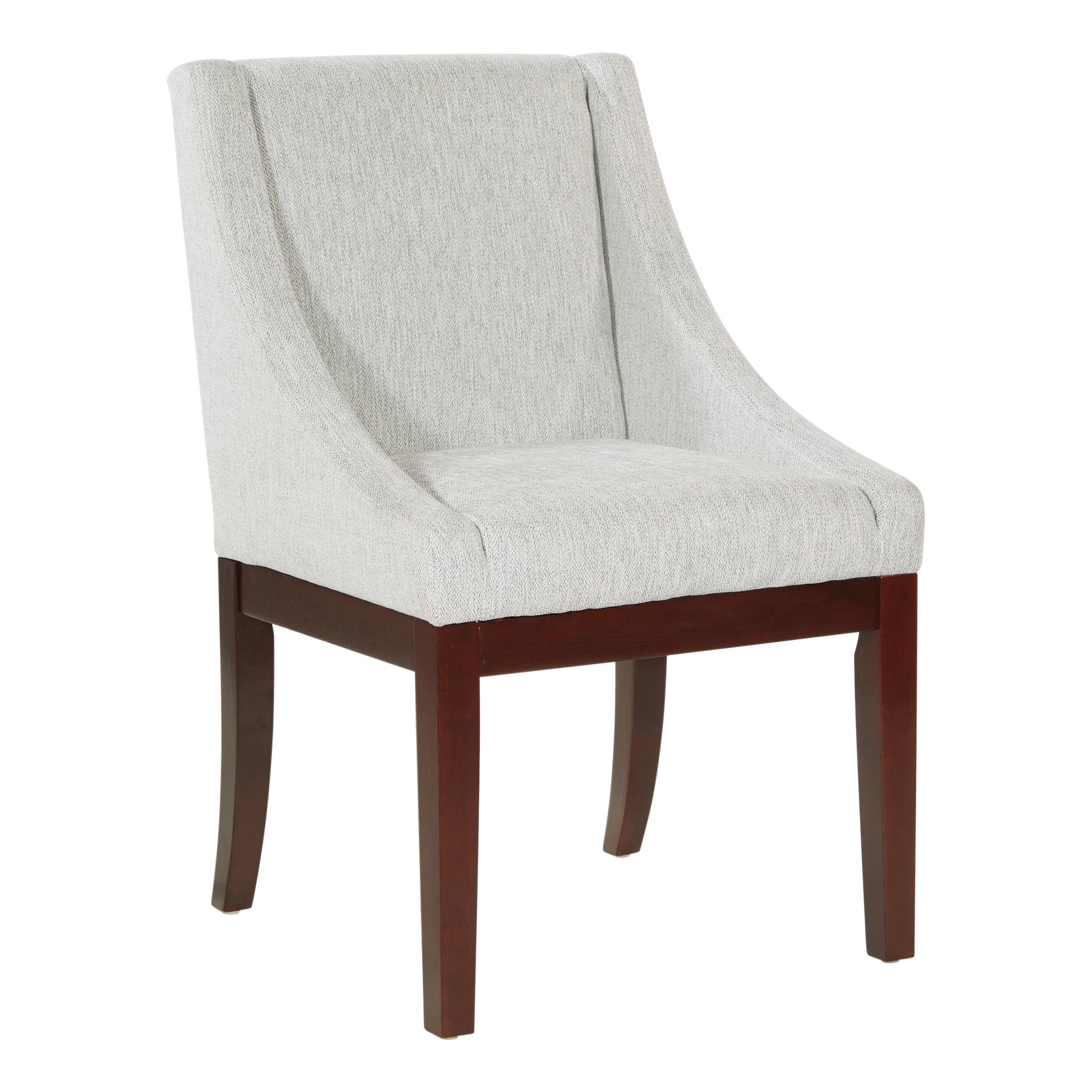 OSP Home Furnishings Monarch Dining Chair, Smoke and Medium Espresso ...