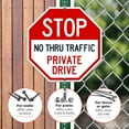 Private Drive Sign, No Thru Traffic Sign, 12x12 Aluminum - Walmart.com