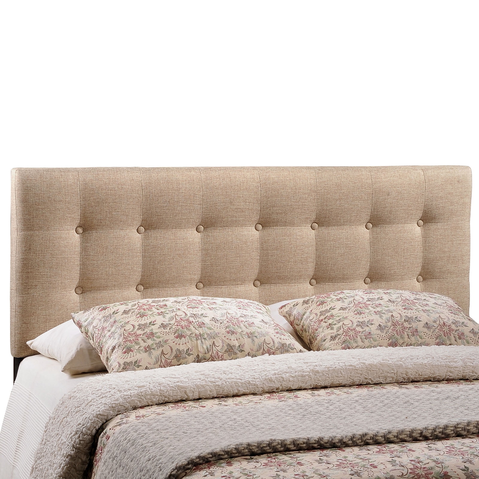Click here for Modway Emily Tufted Button Linen Fabric Upholstere... prices