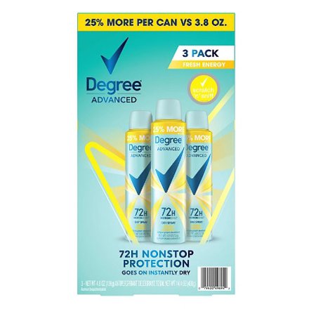 Degree Advanced Dry Spray Antiperspirant & Deodorant, Fresh Energy (4.8 ...
