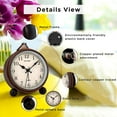 4" Small Battery Operated Antique Retro Analog Alarm Clock with Contour ...