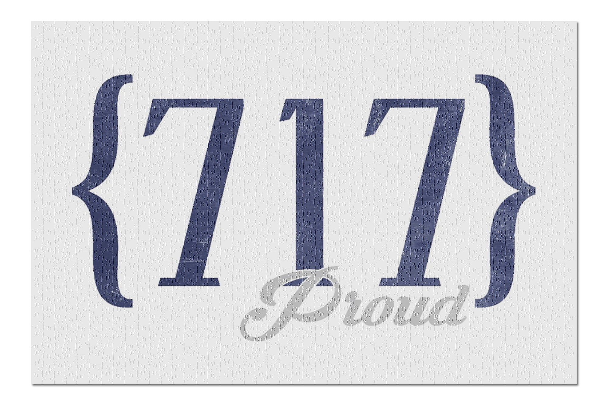 Lancaster, Pennsylvania - 717 Area Code (Blue) (20x30 Premium 1000 ...