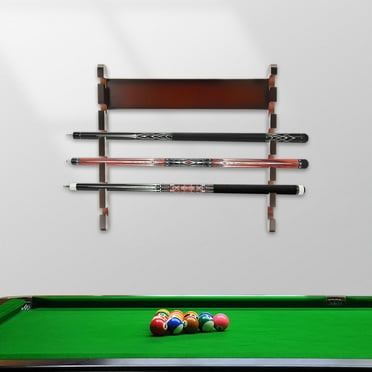 Miumaeov 6 Sticks Pool Wall Mounted Rack Billiard Cue Holder Horizontal ...