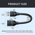 12-500cm Length USB 2.0 Extension Cable Data Cord Male to Female ...