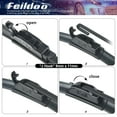 Feildoo 26"&12" Windshield Wiper Blades All Season Premium Wiper Blades ...