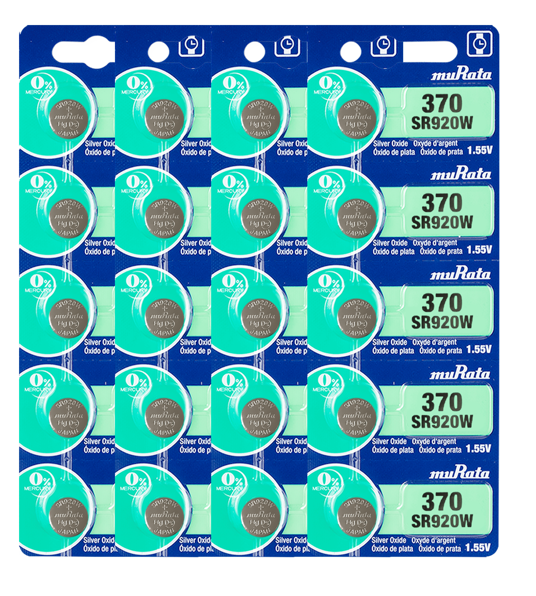 Murata 370 SR920W Battery 1.55V Silver Oxide Watch Button Cell ...