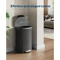 Plastic Trash Can with Lid, Large Garbage Can for Kitchen, Rustproof ...
