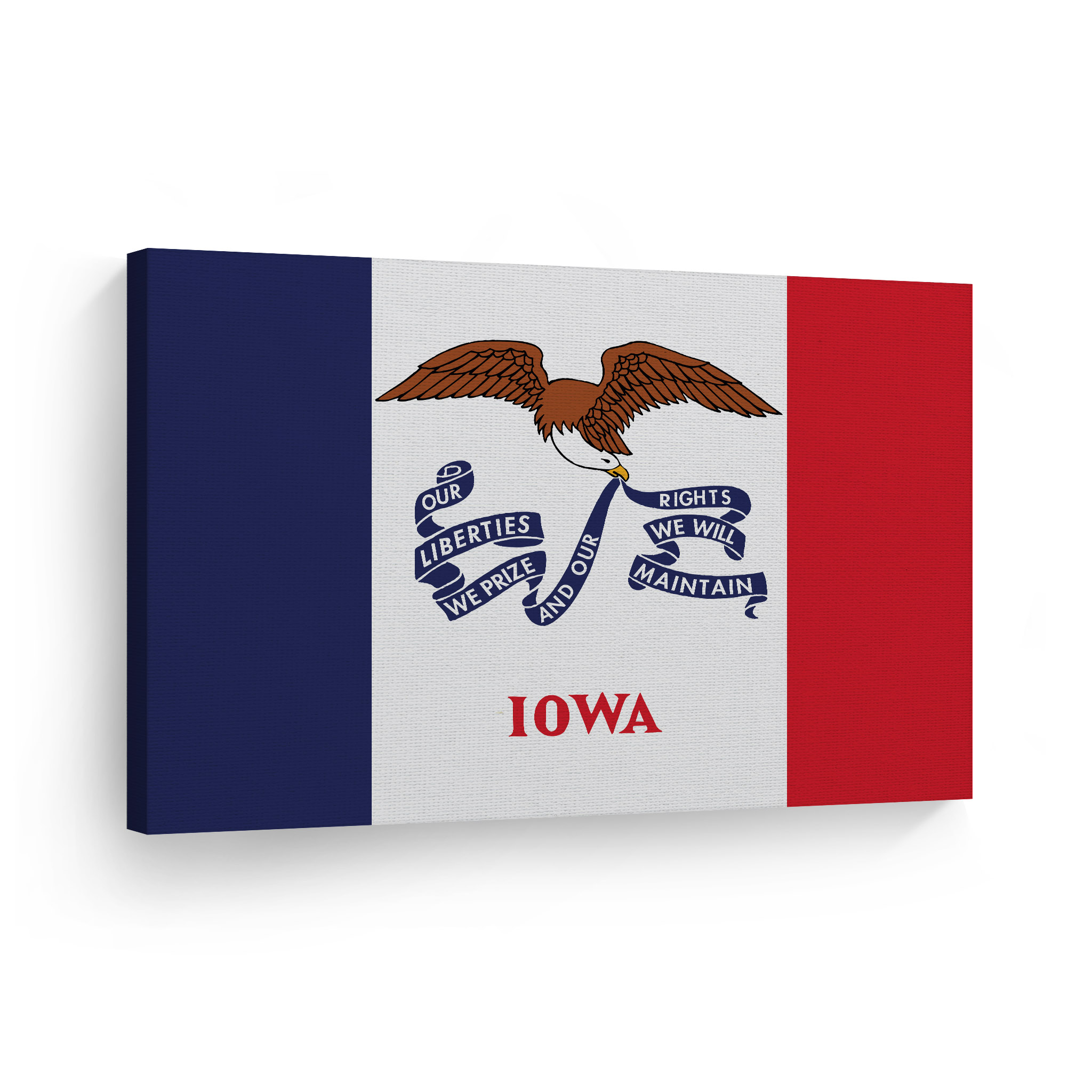 Smile Art Design Iowa State Flag CANVAS PRINT State Capital of the USA ...