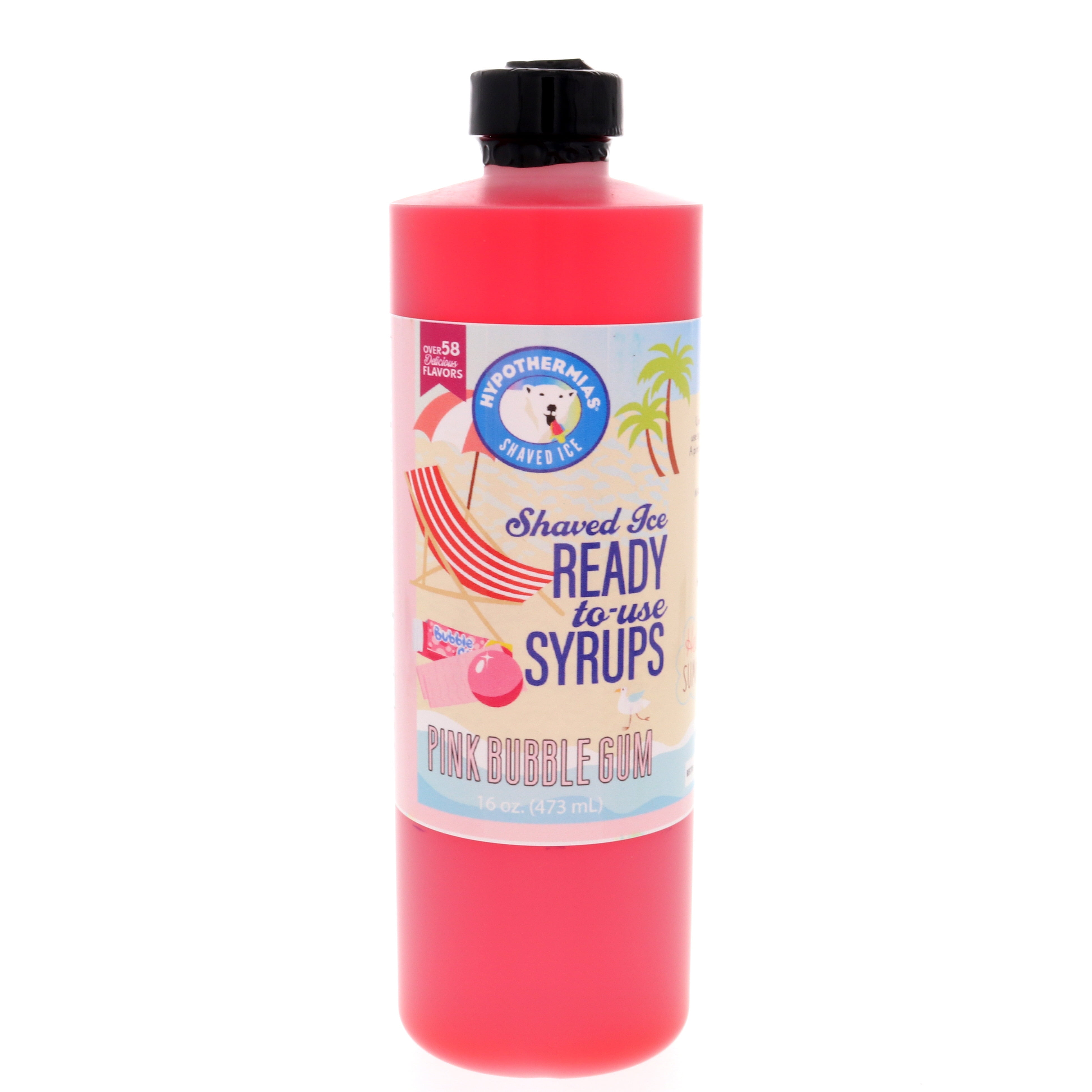 Hypothermias Pink Bubble Gum Pint Handcrafted Hawaiian 🍧 Snow Cones