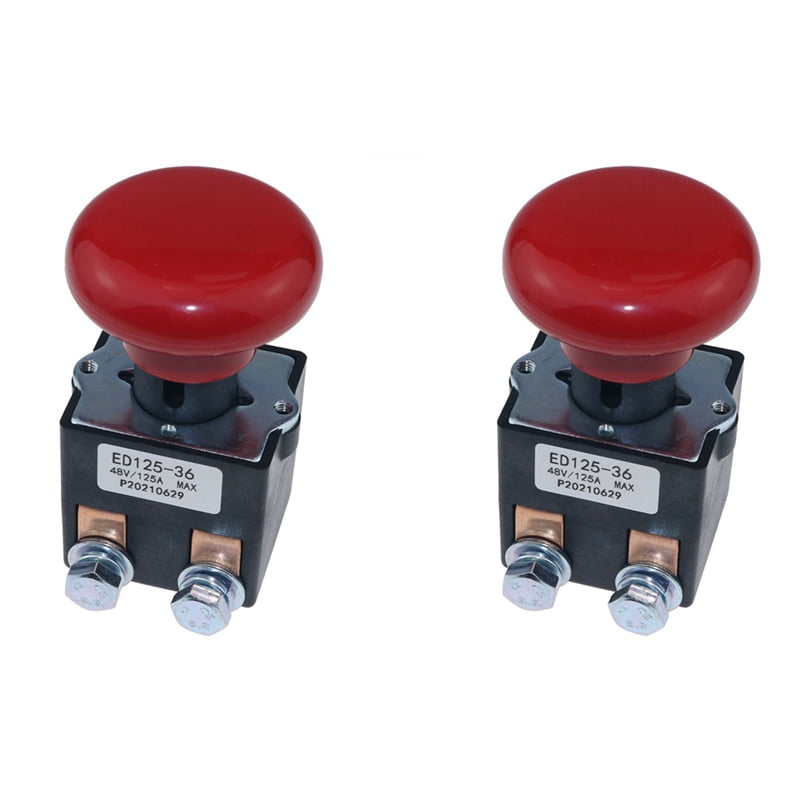 2X ED125-36 48V 125A Emergency Disconnect Stop Switch for EZ30 E30 D40 ...