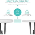 32in Bar Height Folding Table, Round Indoor Outdoor Accessory for Patio ...