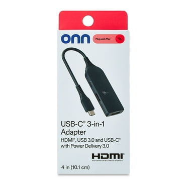Onn USB C to USB Female Adapter 4 inch, supports USB 3.1 Gen 1, data ...