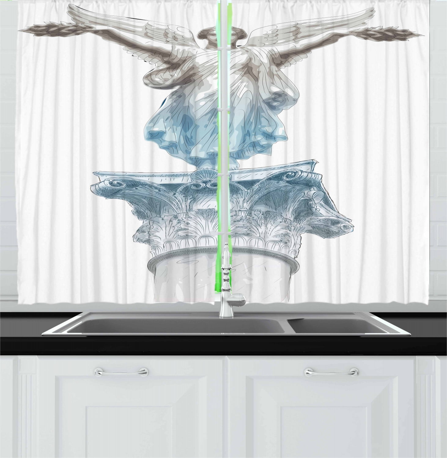 Toga Party Curtains 2 Panels Set, Antique Muse Statue Athens ...