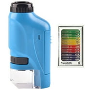 AmScope 120X-1200X 52-pcs Kids Beginner Microscope STEM Kit with Metal ...