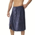 1pc of Men's Wearable Solid Color Bath Towel and Bathrobe, Soft ...
