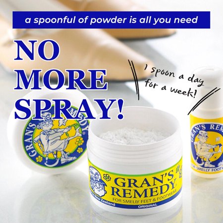 Gran's Remedy Shoe Deodorizer Powder And Foot Odor Eliminator(cooling ...
