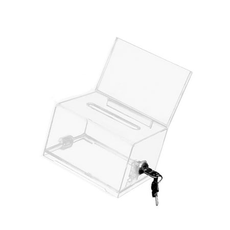 Clear Voting Case Ticket Container Organizer Lockable Dustproof ...