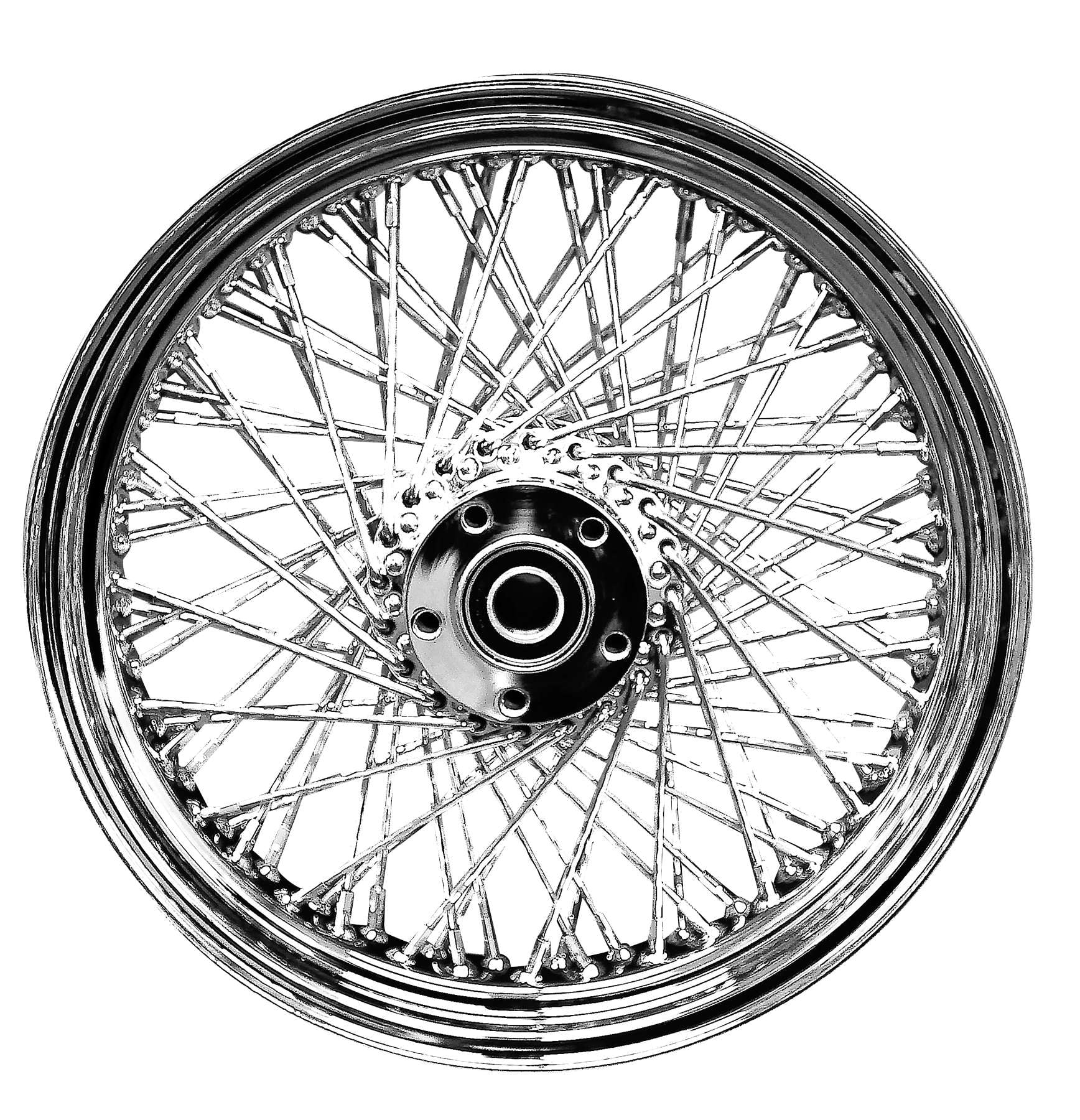 RIDE WRIGHT WHEELS Premium 80 Spoke Wheel 16x3.5 Front Single Disc ...