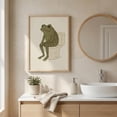Affixzi Funny Frog Bathroom Wall Art, Sitting on Toilet Poster ...