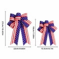 American Flag Bow Wreath Ornament, Patriotic Star & Stripes Ribbon Bow ...