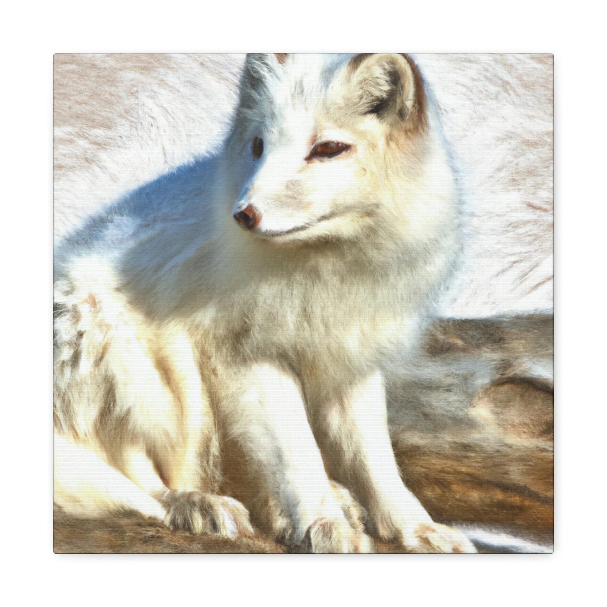 Arctic Fox Hyperrealism - Canvas - Walmart.com