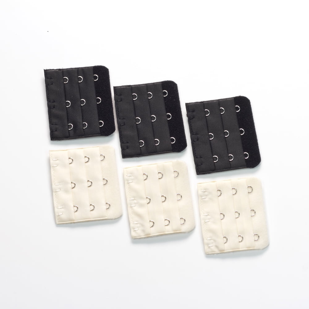 6-pack of Three-hook Bra Extenders - 3 black + 3 beige - Walmart.com