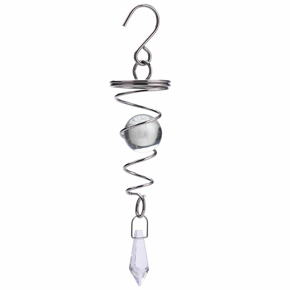Spiral Wind Spinners With Crystal Ball Winds Chimes Garden Home Hanging ...