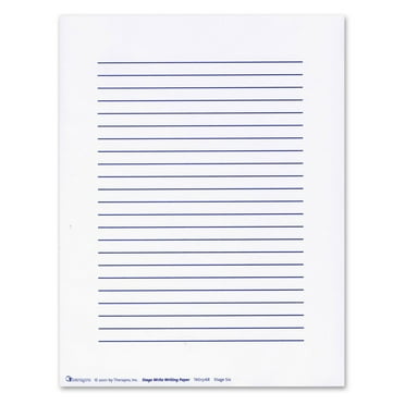 Raised Line Writing Paper - Red and Blue Lines -Package of 50 - Walmart.com