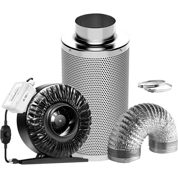 VIVOSUN 4 Inch 203 CFM Inline Fan with Speed Controller and Leather ...