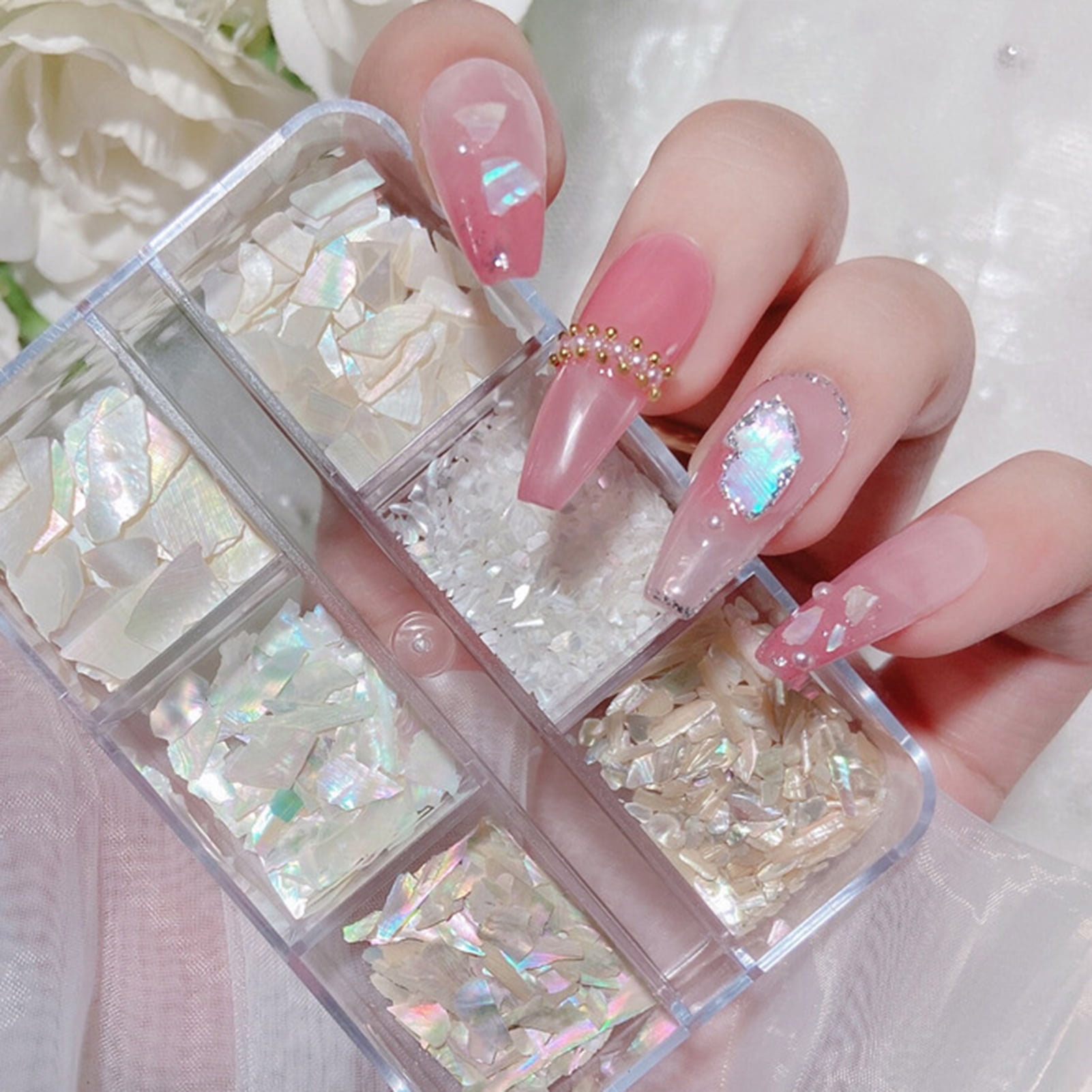 opvise 1 Box Nail Art Sequins Ultra-Thin Irregular Shape Stunning ...
