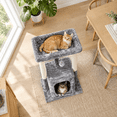 Grey 27in Indoor Cat Tree for Large Adult Cats Modern Activity Tower ...
