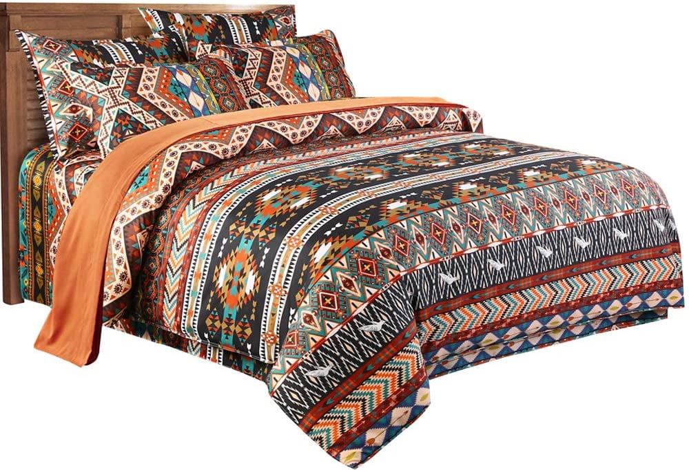 Hhhc Bohemia Exotic Bedding Set King Size Ethnic Vintage Boho Duvet