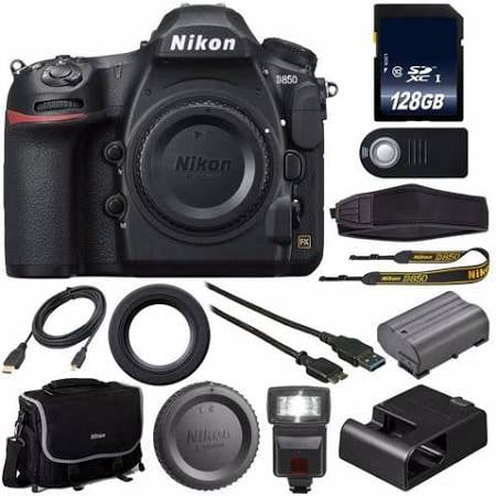 Nikon D850 DSLR Camera+128GB SDXC MC+External Flash+HDMI Cable ...